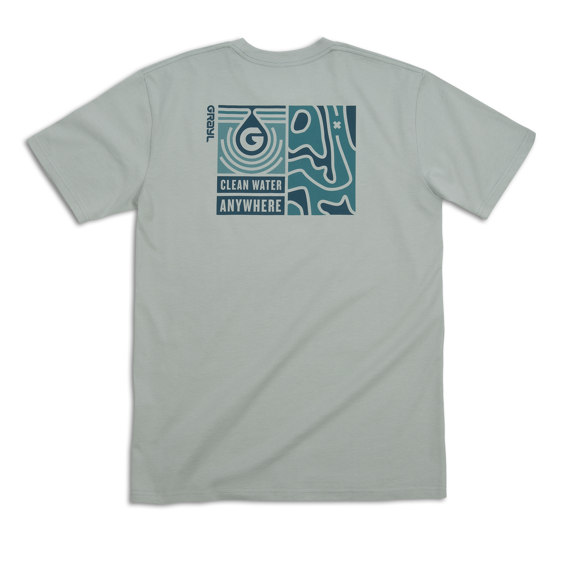 Topo Droplet Tee - Smoke – GRAYL®
