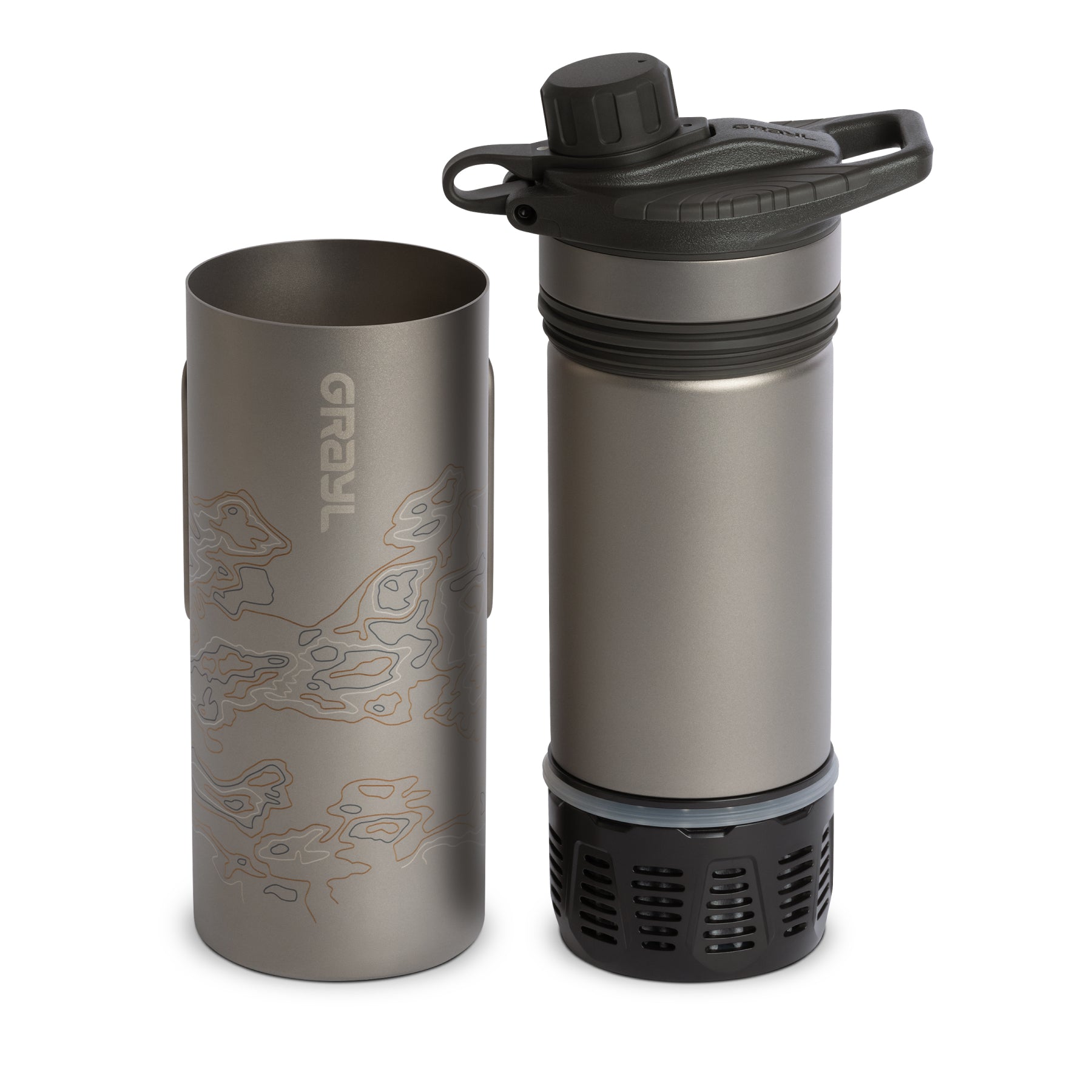 24oz GeoPress® Ti Filter & Purifier Water Bottle - Covert Edition – GRAYL®
