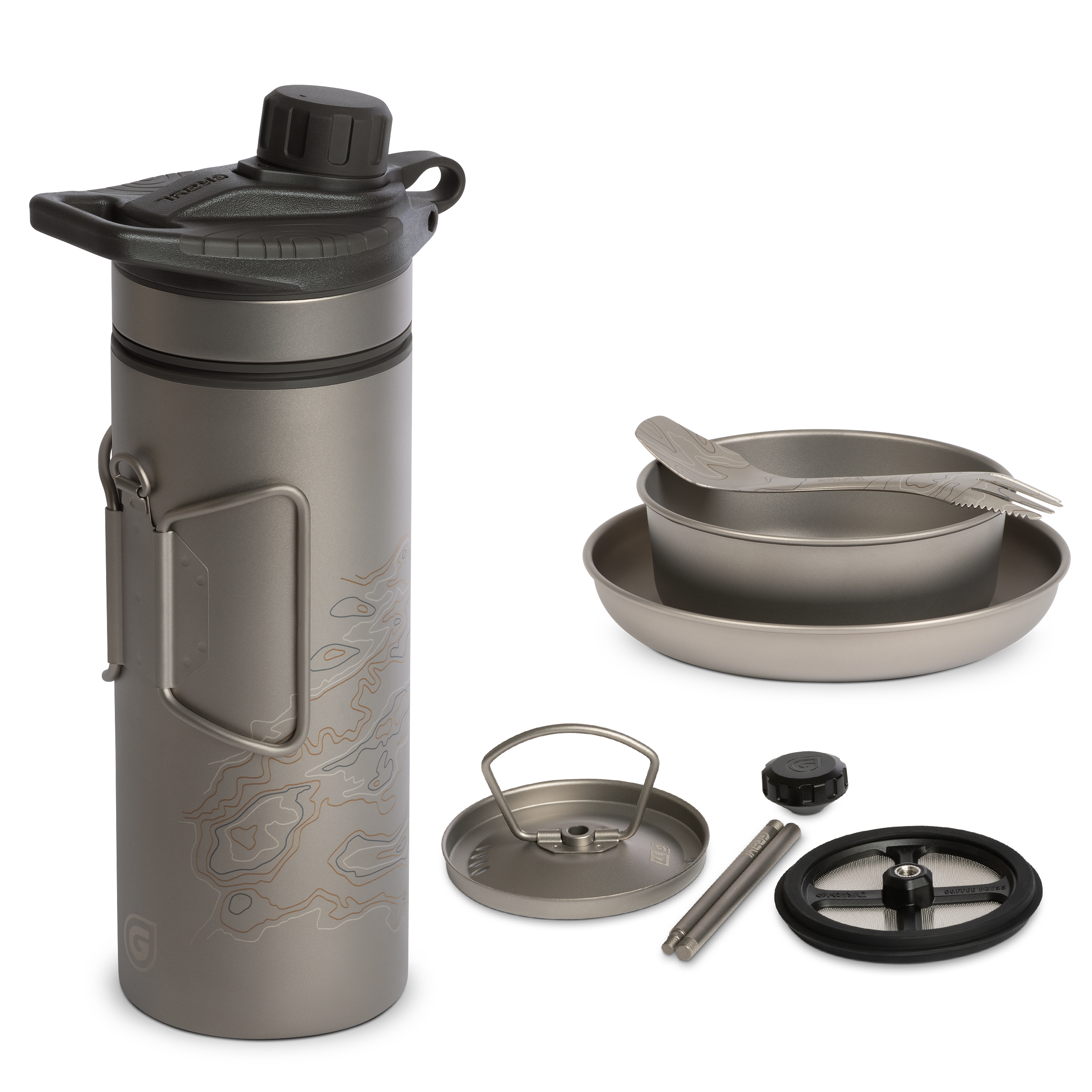 GeoPress® Ti Purifier, Coffee Press & Dining Set Bundle – GRAYL®